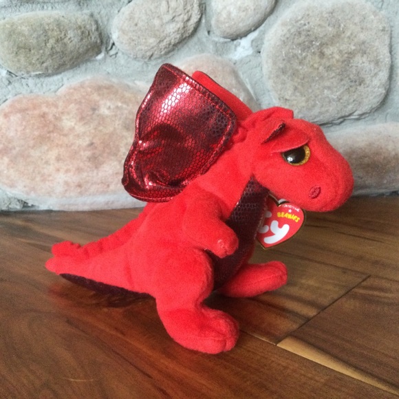 Ty | Toys | Y Ddraig Goch Welsh Dragon Ty Beanie Baby | Poshmark